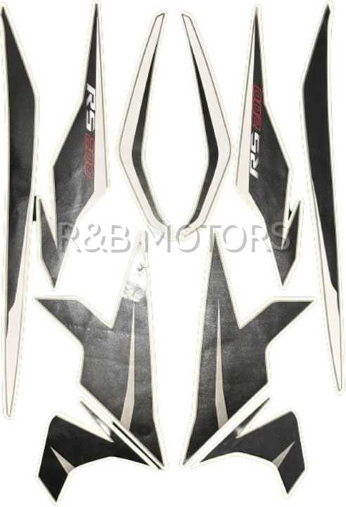 Bajaj Pulsar Rs200 Black Bike Complete Sticker Kit | Daraz.lk