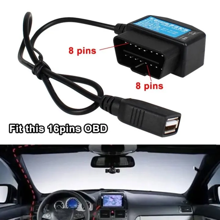 Vehicle DVR 5V 3A Switch Mode ACC Normal Power with Switch Wire USB ...