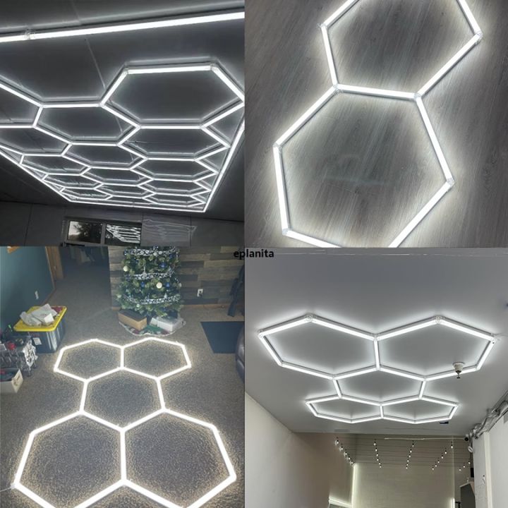 Suitable for Tube Ceiling Light Barber Shop Hair Salon LED Hexagonal ...