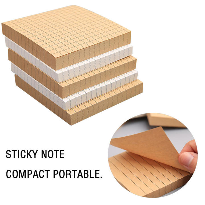 80 Sheets Post Sticky Notes School Supplies Blank Grid Horizontal Note ...