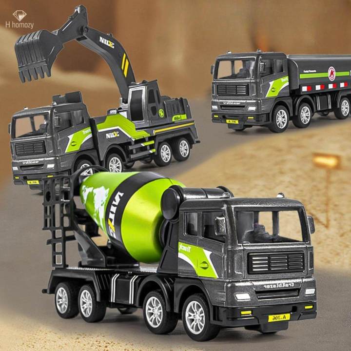 Metal Model Car Tanker Truck Alloy Car Model Construction Vehicle for ...