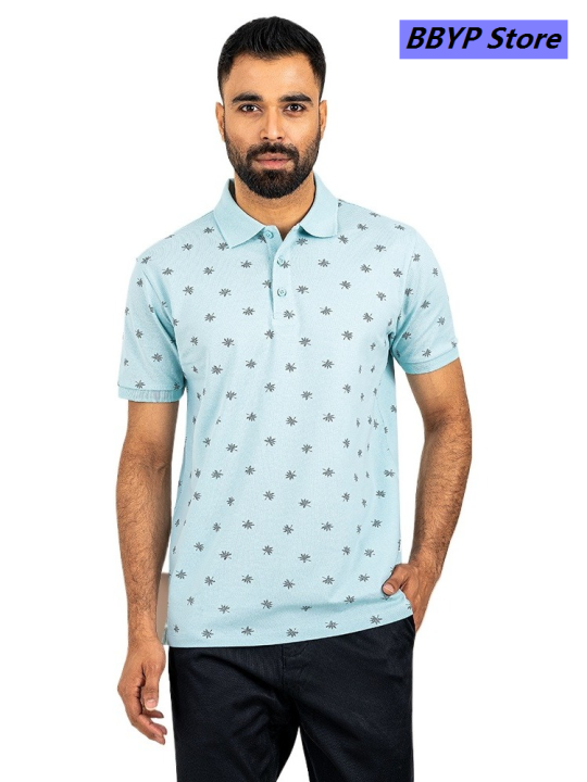 BBYP Richman Lite Paste Color Printed Cotton Special Regular Fit Polo ...