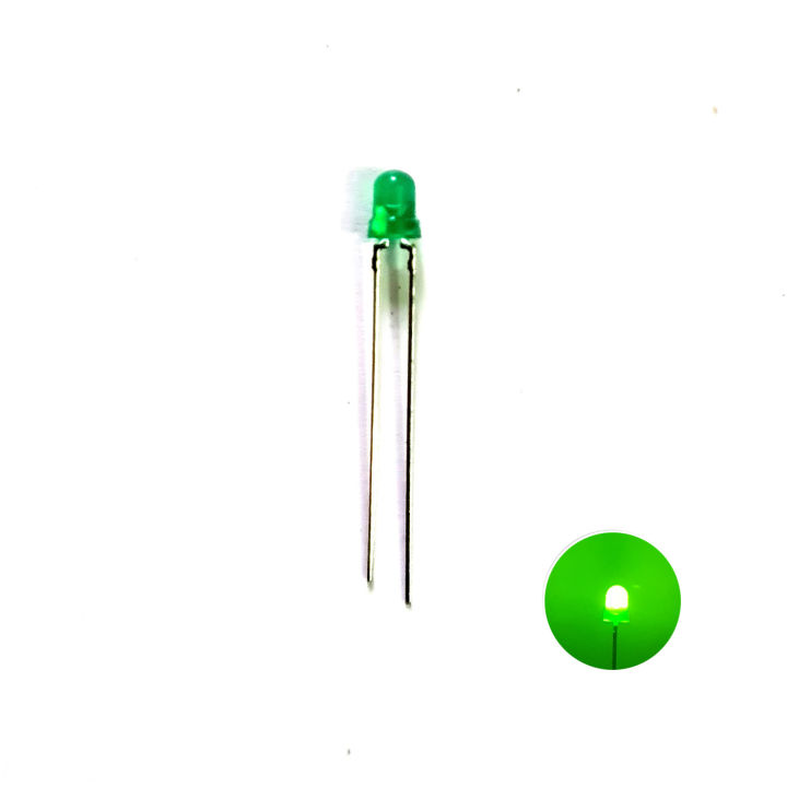 100pcs 3mm LED Diffused Green Color LED Bulbs Light Emitting Diodes ...