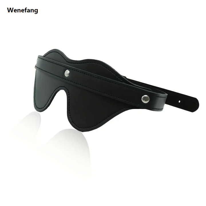 Wenefang New Alternative Supplies Dual-use Leather Eye Mask Black Mask ...