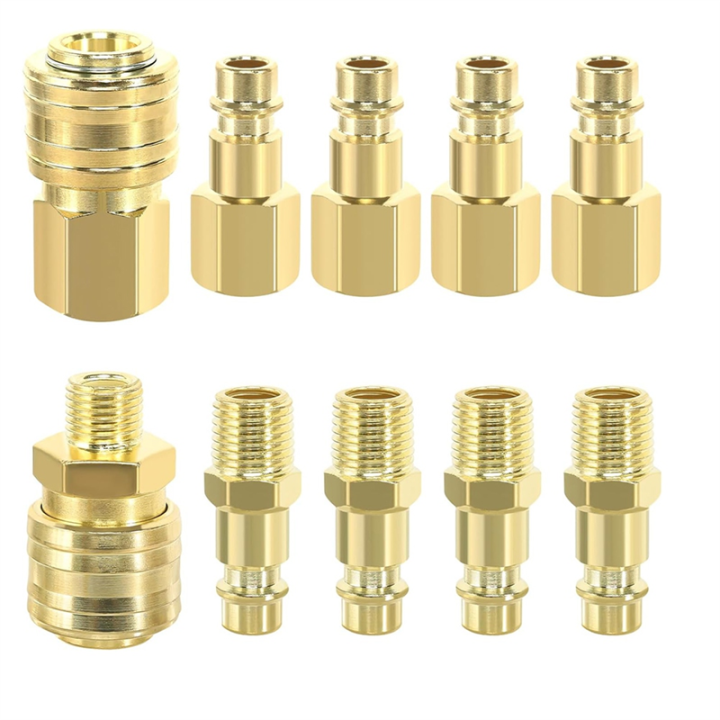 NCANRUI 10Pcs Compressed Air Coupling 1/4in Quick Coupling Compressed ...