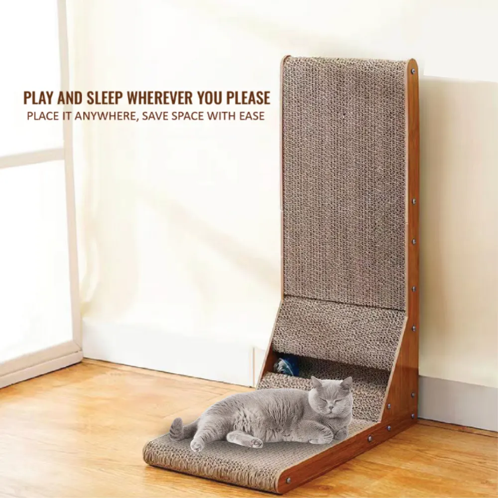 ROCKCAT 】Replaceable Large Size L-Shaped Cat Scratcher Board Cat ...
