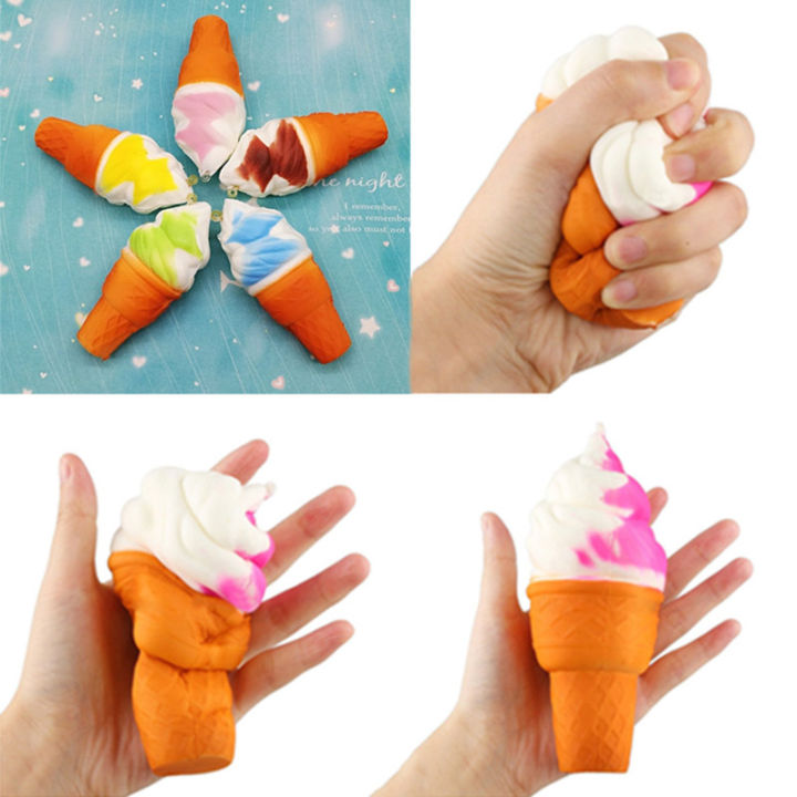 【32373c23】Jumbo Squishy Ice Cream Smile Watermelon Bread Kawaii ...