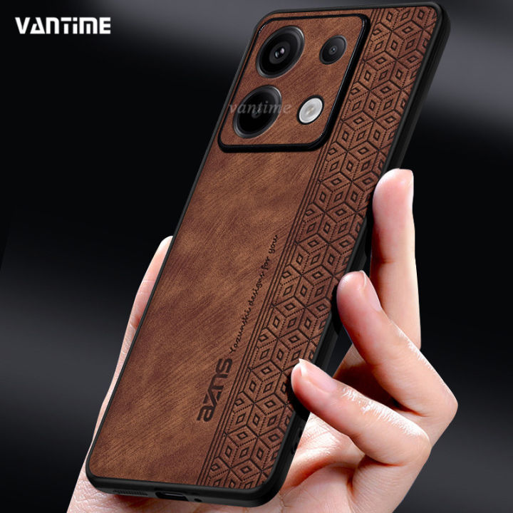 Vantime for Xiaomi Redmi Note 13 Pro 5G / Poco X6 5G Case Soft PU Leather Camera Protect Matte ...