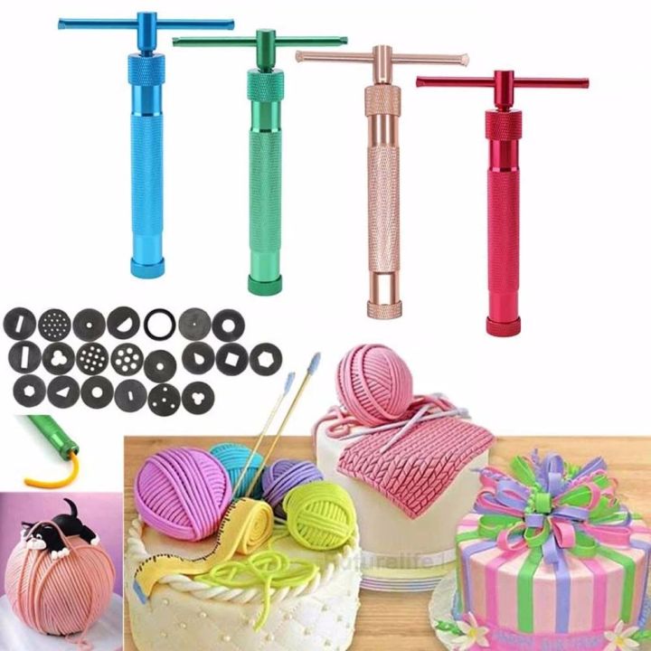 20 Plates Clay Extruder Cake Sculpture Process Sugar Paste Extruder ...