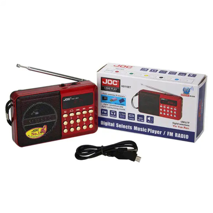 JOC FM Radio with Rechargeable Battery | USB/SD/AUX/TF | JOC FM Radio ...