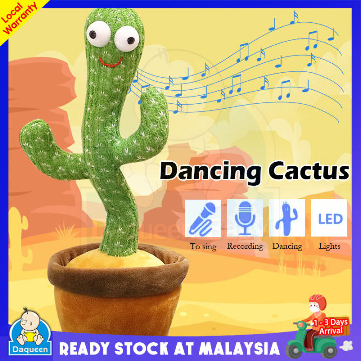 [Ready Stock] Dancing Cactus Stuffed Toy With 120 Songs Shake Toys ...