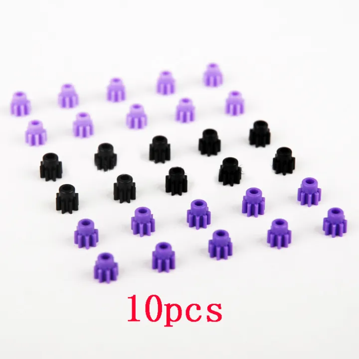 10pcs 8t Enhanced Motor Gear Purple/black Plastic Pinion 94577 ...
