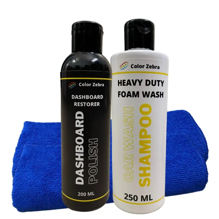 Color Zebra Dashboard Polish and Restorer Pack - 200 ML and Heavy Duty ...