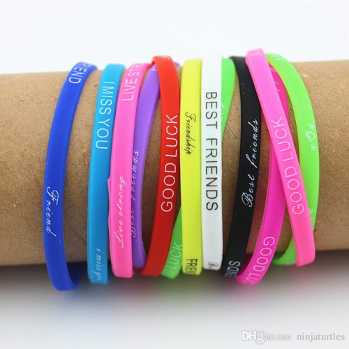 Multicolour Rubber Friendship Bands 10Pcs Pack 369 Fashion | Daraz.lk