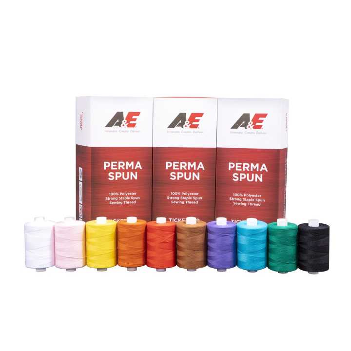 Perma Spun Cop Box (Large) - 3 Ply Sewing Thread - 1,000m x 10 Pcs Cop ...