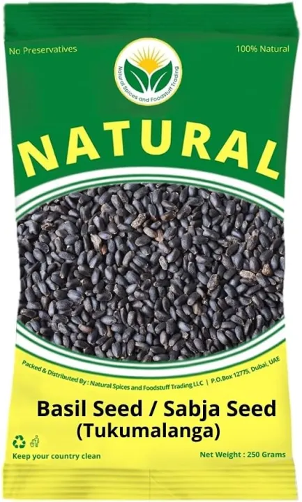 Natural Basil Seed, 250g (Sabja Seed/Tukmalanga) (FROM DUBAI) | Daraz.lk