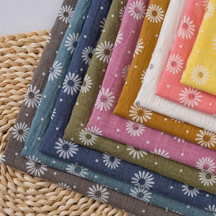 Daisy Fabric for Sewing Summer Clothes Dresses Muslin Patchwork ...