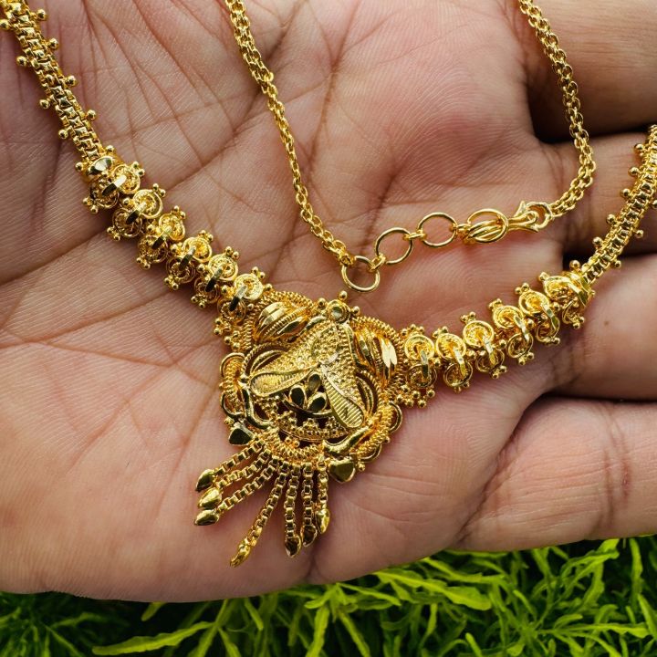 BOOM Gold plated beautiful necklace kara maala hansaputtu design ...