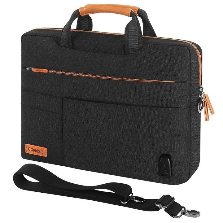 Waterproof Laptop Bag Carrying Bag Shoulder Bag Briefcase with USB ...