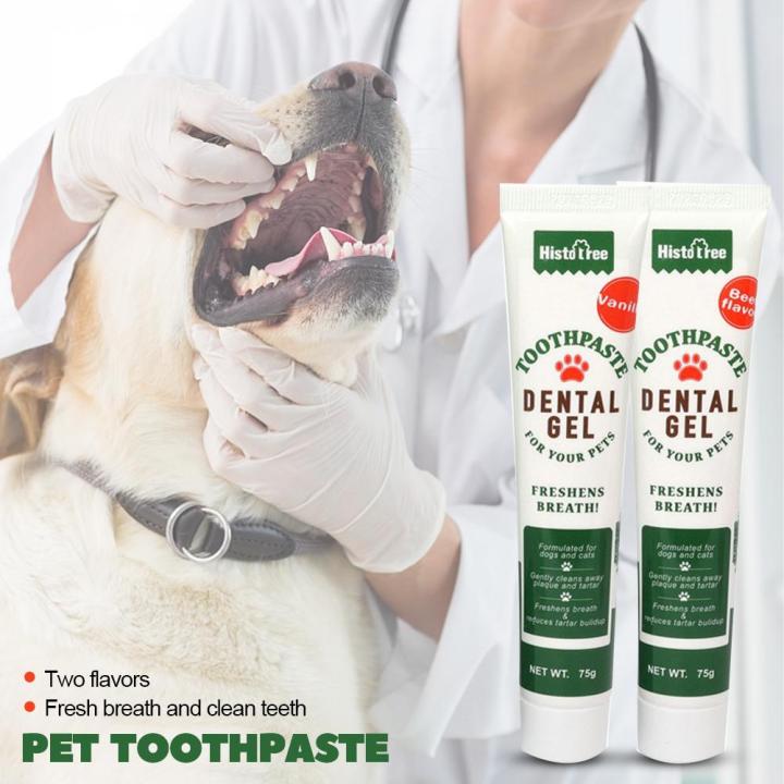 【Quality】 SF Pet Cat Dog Toothpaste Set for Teeth Cleaning Beet/Vanilla ...