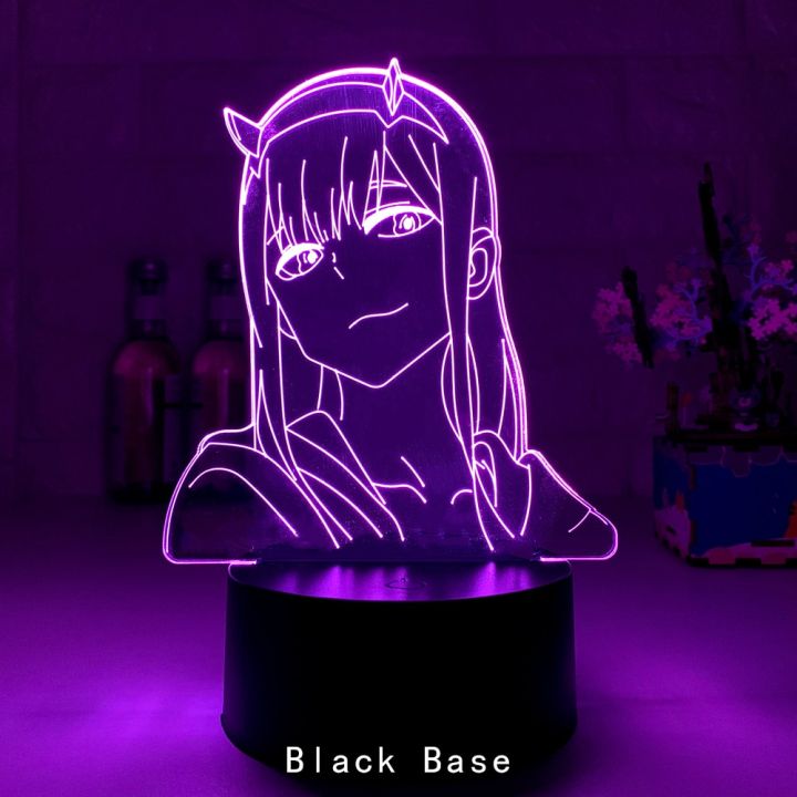 Anime Zero Two Figure 3d Lamp Nightlight Kids Child Girls Bedroom Decor ...
