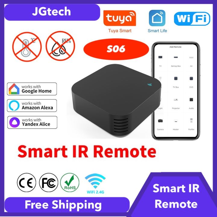 SmartLife Tuya WiFi IR Remote Control S06 Pro Built-in Temperature and ...