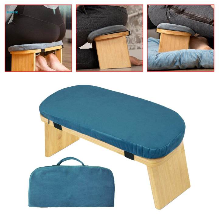 Meditation Bench Chair Home Low Seat Prayer Bench Kneeling Stool for ...