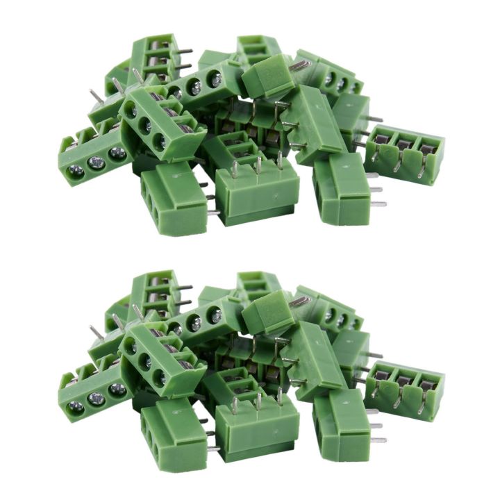 NANLIY 40 Pcs 3 Pin 5mm Pitch PCB Mount Screw Terminal Block AC 250V 8A | Daraz.lk