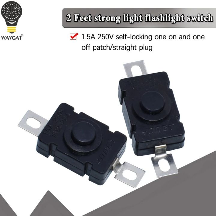 10pcs KAN-28 1.5A250V Flashlight Switches Self Locking SMD Type 18 x ...