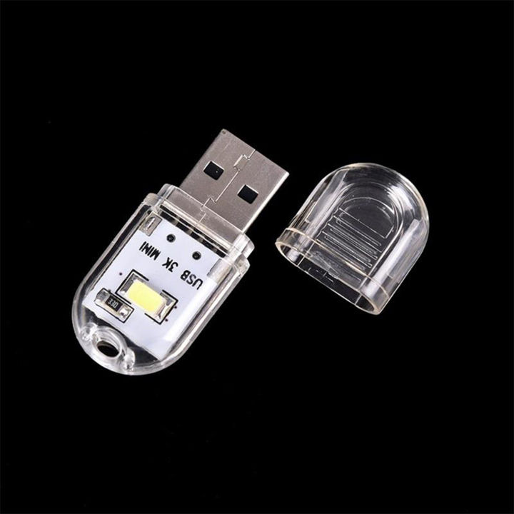 Portable Mini LED USB Night Light Power Bank Dormitory Reading Table ...