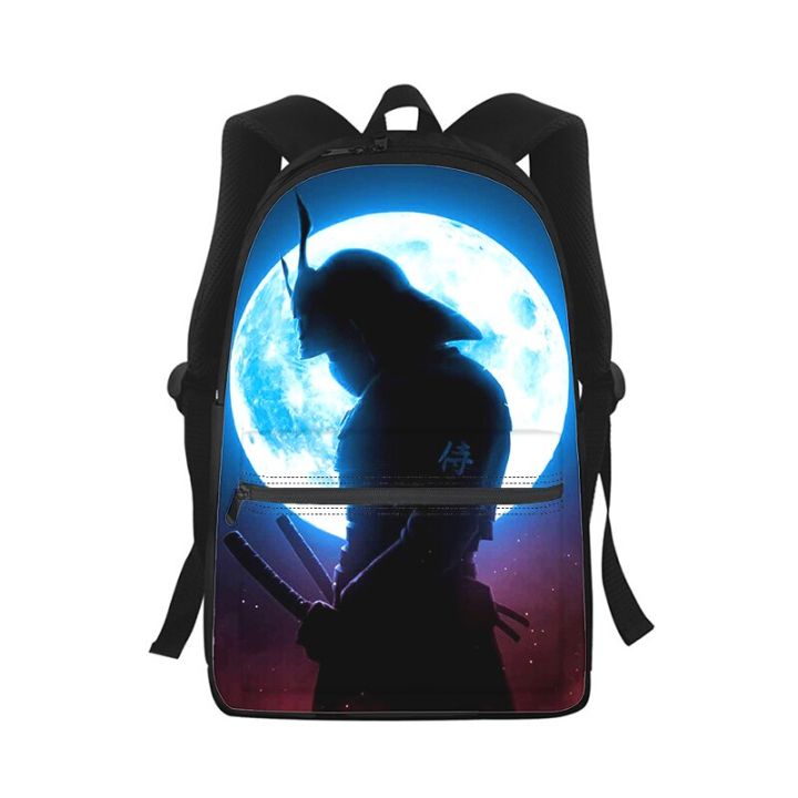 Samurai Men Women Backpack 3D Print Fashion Student School Bag Laptop ...