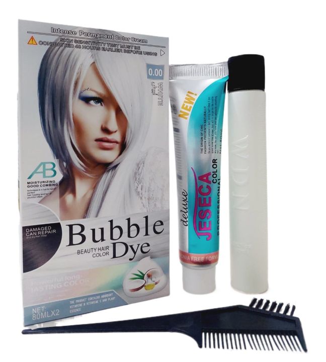 Jeseca Bubble Dye Beauty Professional Permanent Hair Color Dye White ...