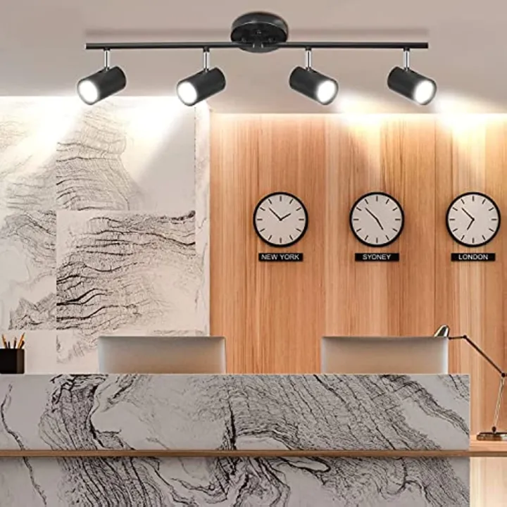 GU10 Lamp Holder Black Rotatable Ceiling Light Base for Living Dining ...