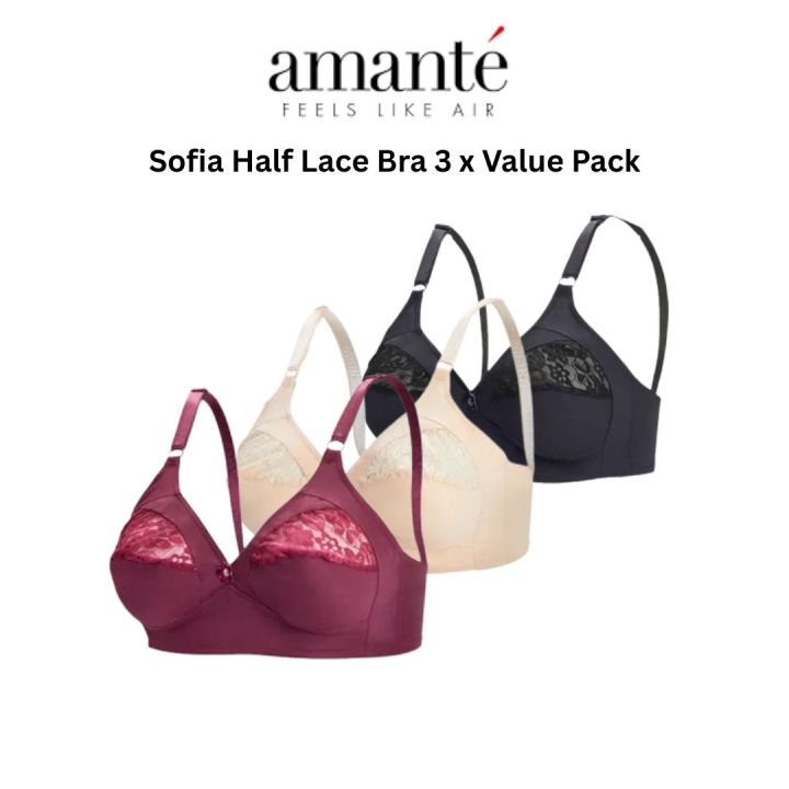 Amante Sofia Half Lace Bra Combo – Pack of 3 | Daraz.lk