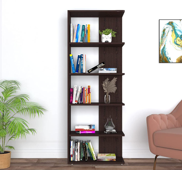 VTEC Home Modern Floor Standing Bookcase / 5 Tier Corner Bookcase ...