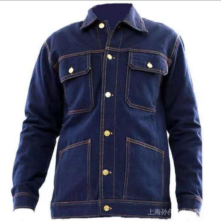Denim Overalls Suit Men's One-Piece Pants Construction Site Welding ...