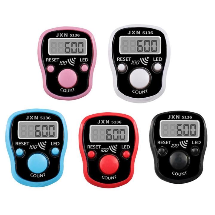 Handheld Electronic Counter Tasbeeh Finger Digital Bead Timer LCD Digit ...