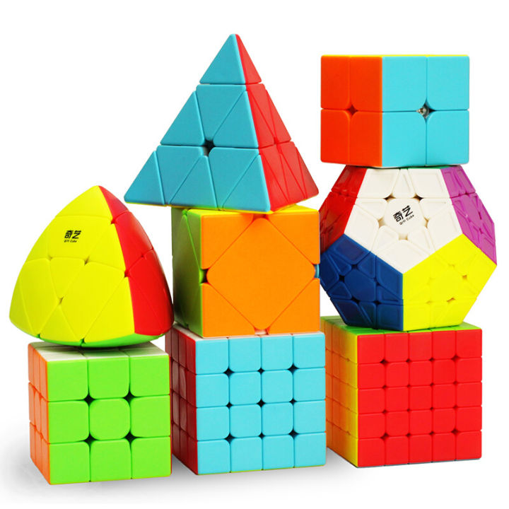 Qiyi Cube 2x2 3x3x3 4x4 5x5 Pyramid Megaminx Speed Magico Cubes Puzzle ...