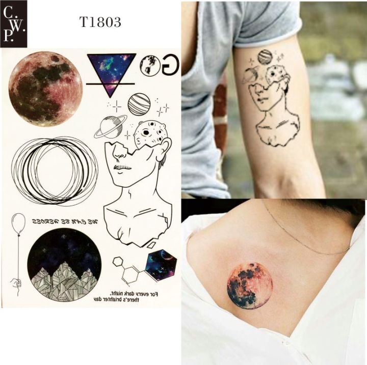 【VA VA VOOM】T1803 1 Stuk Verkennen Universe Tijdelijke Tattoo met Mars ...