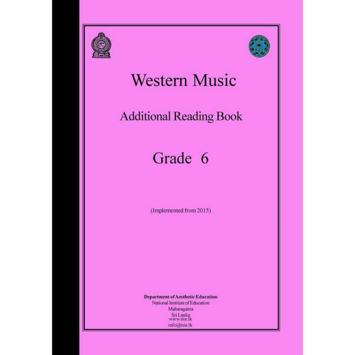 Western Music Additional Reading Book - Grade 6 (බටහිර සංගීතය අතිරේක ...