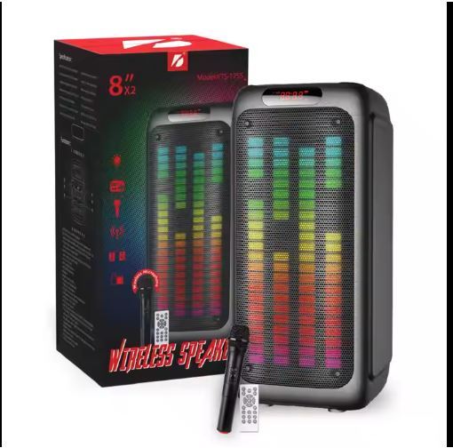 KTS 1755 Bluetooth Karaoke Speaker with Wireless Mic 8x2" | Daraz.lk