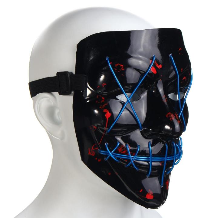 Cool Flashing EL Wire DJ Party Raver Festival Halloween Costume LED Mask Cosplay(null) | Daraz.lk