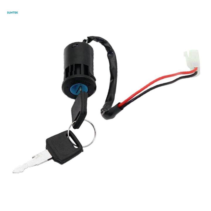 3x Universal 2 Wire Ignition Key Switch with 2 Key for Motorcycle Moped ...