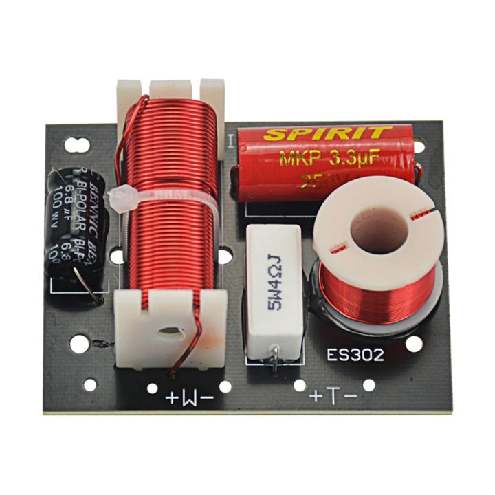 ES302 2 Ways Audio Speaker Crossover Treble+Bass Frequency Divider ...