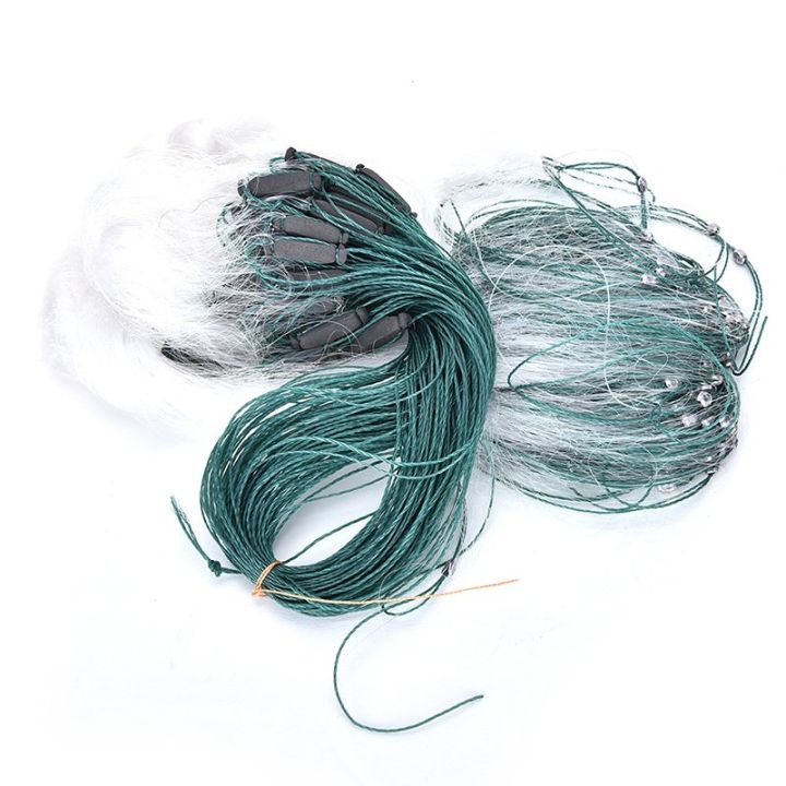 25M 3 Layers Monofilament Gill Fishing Net With Float Fish Trap Fishing ...