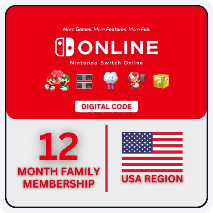 Nintendo Switch Online 12-Months Family Membership (US) | Daraz.lk