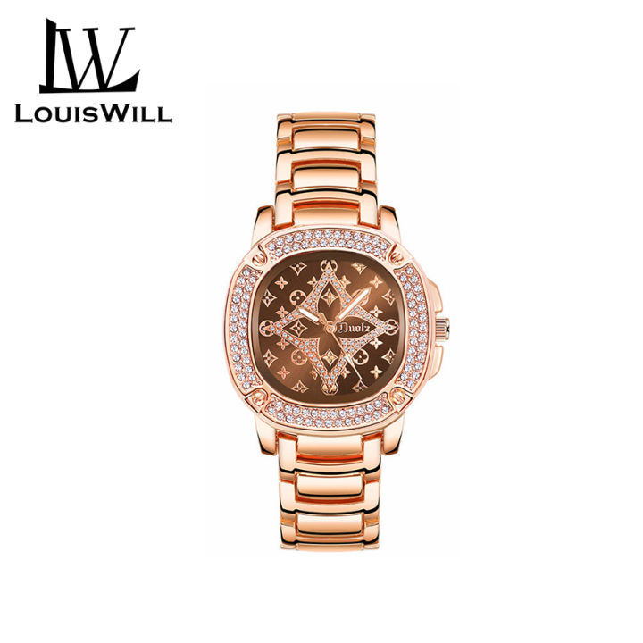 LouisWill Ladies Watch Quartz Watch Women's Fashion Light Luxury Square ...