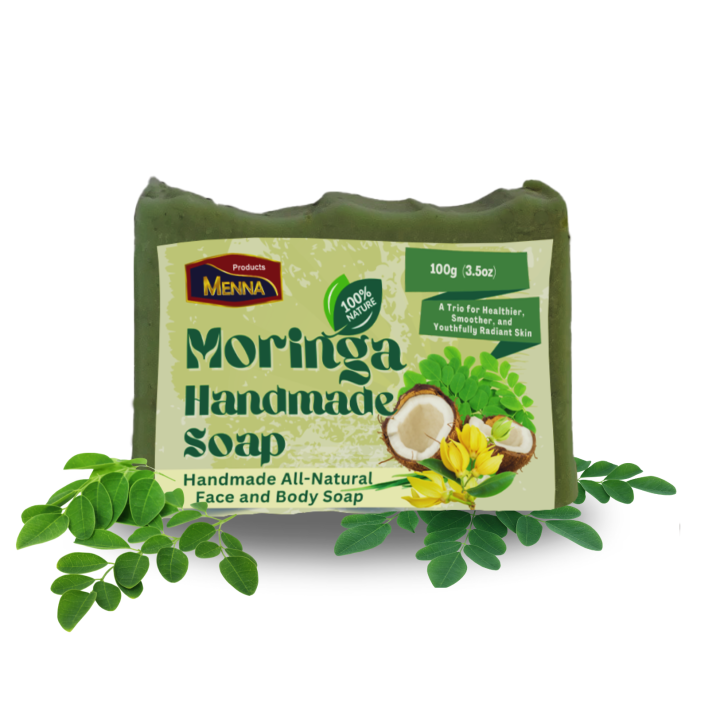 MENNA PRODUCTS Moringa Soap (100g) - Natural Cleansing and Nourishing ...