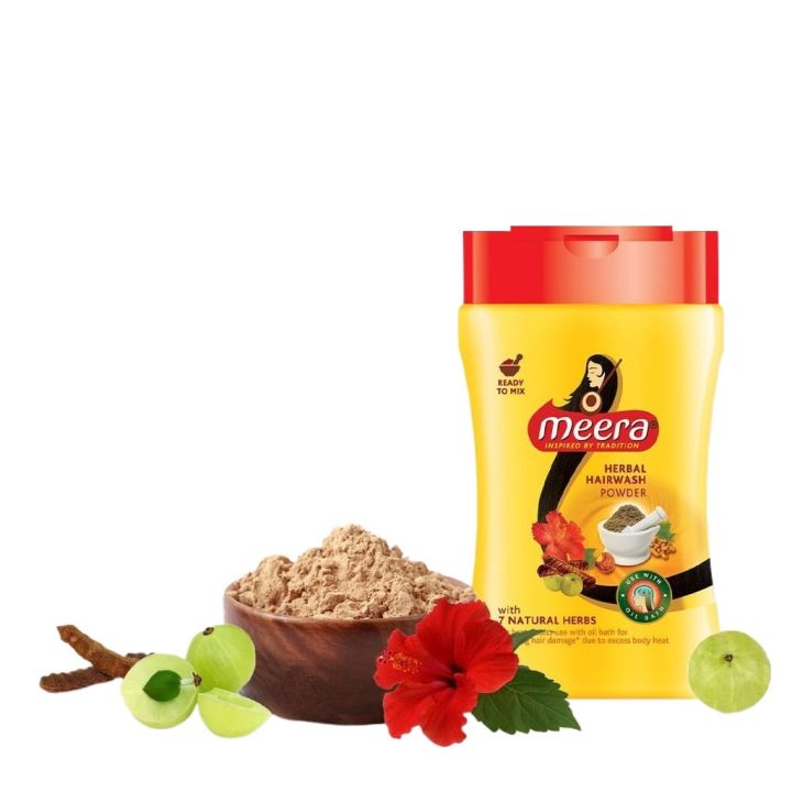 Meera Herbal Hair Wash Powder 120g | Daraz.lk