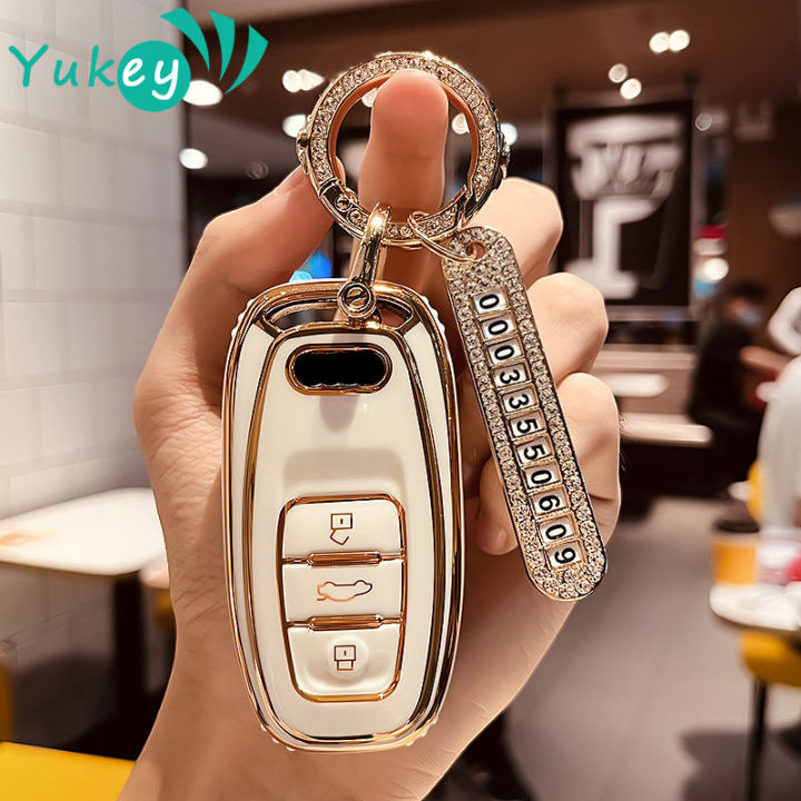 New TPU Car Key Case Shell Fob For Audi Q2 Q3 Q5 Q8 SQ5 TT RS3 RS6 A1 ...